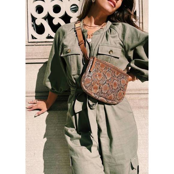 LLANI | Bags | New Llani Gilded Bum Bag In Sueded Snake | Poshmark
